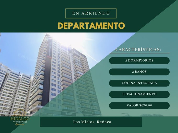 Departamento en Arriendo en Viña del Mar, Arrienda g&d hidalgo propiedades