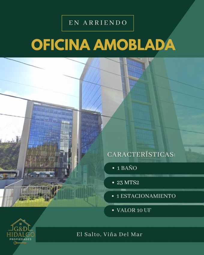 Oficina en Arriendo en Viña del Mar, Arrienda g&d hidalgo propiedades